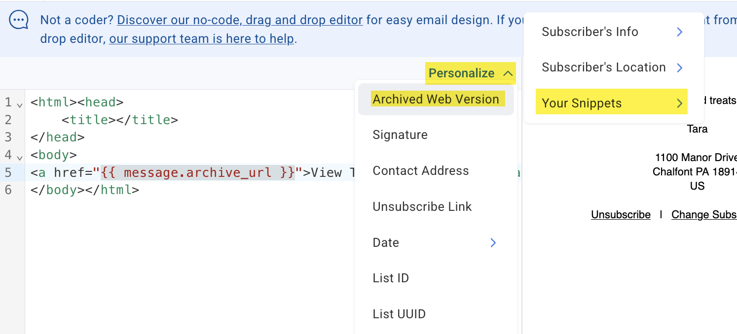 How do I view my message as a web page? – AWeber Knowledge Base